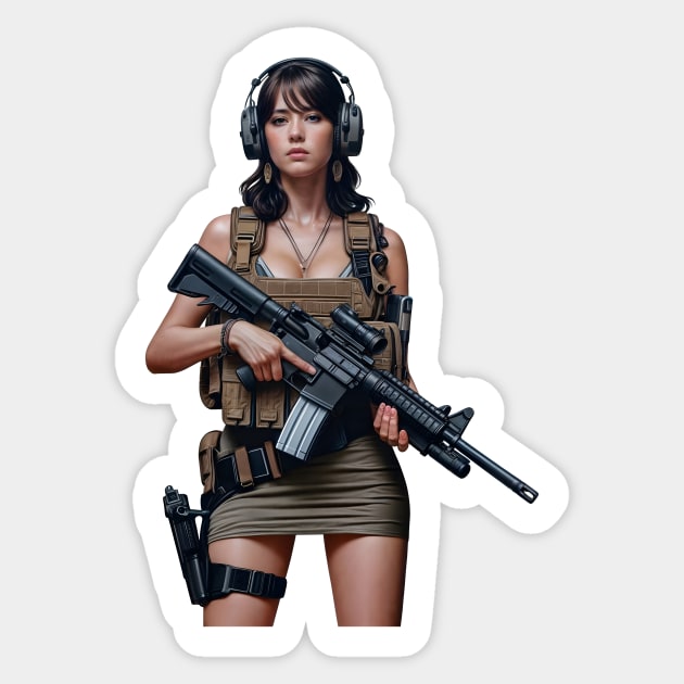 Tactical Girl - Tactical - Sticker | TeePublic